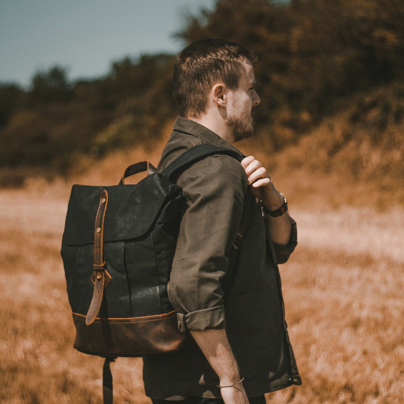 Waxed Canvas Backpack | Vintage Work Bag | Oldfield